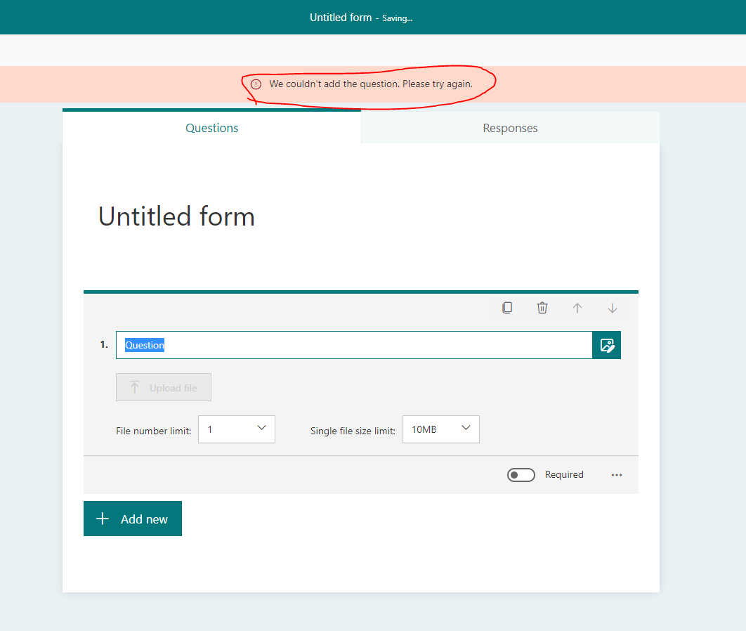 Apps folder not created when using MS Forms - Microsoft Q&A