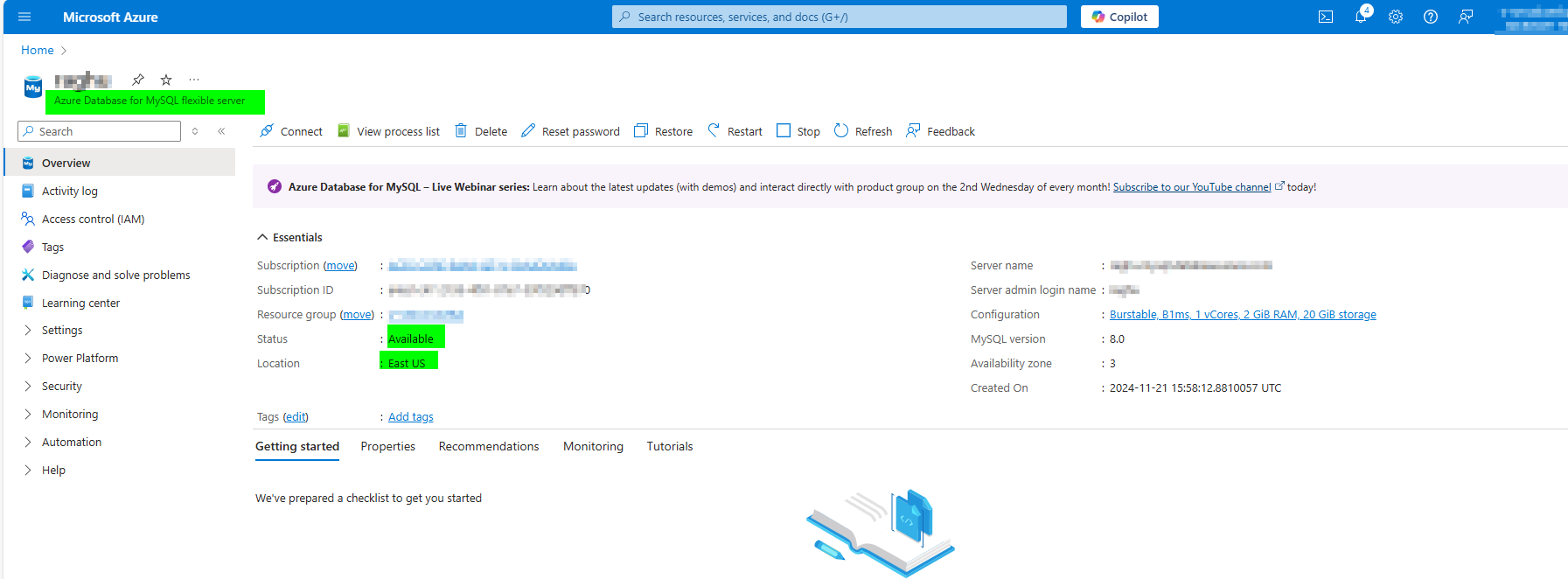 Unable to create a Azure Database MySQL Flexible server - Microsoft Q&A Unable to create a Azure Database MySQL Flexible server - Microsoft Q&A