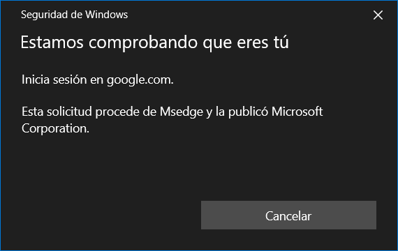 Windows Hello no responde al intentar usar una Llave de Acceso ...