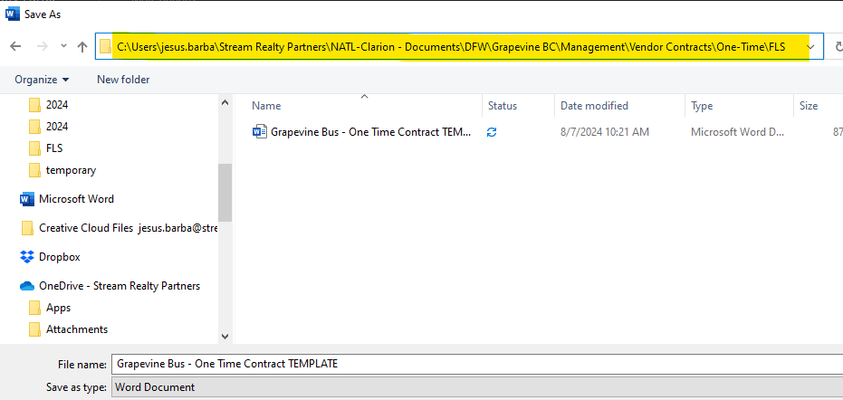 How do I set my default save location to the folder my file is ...