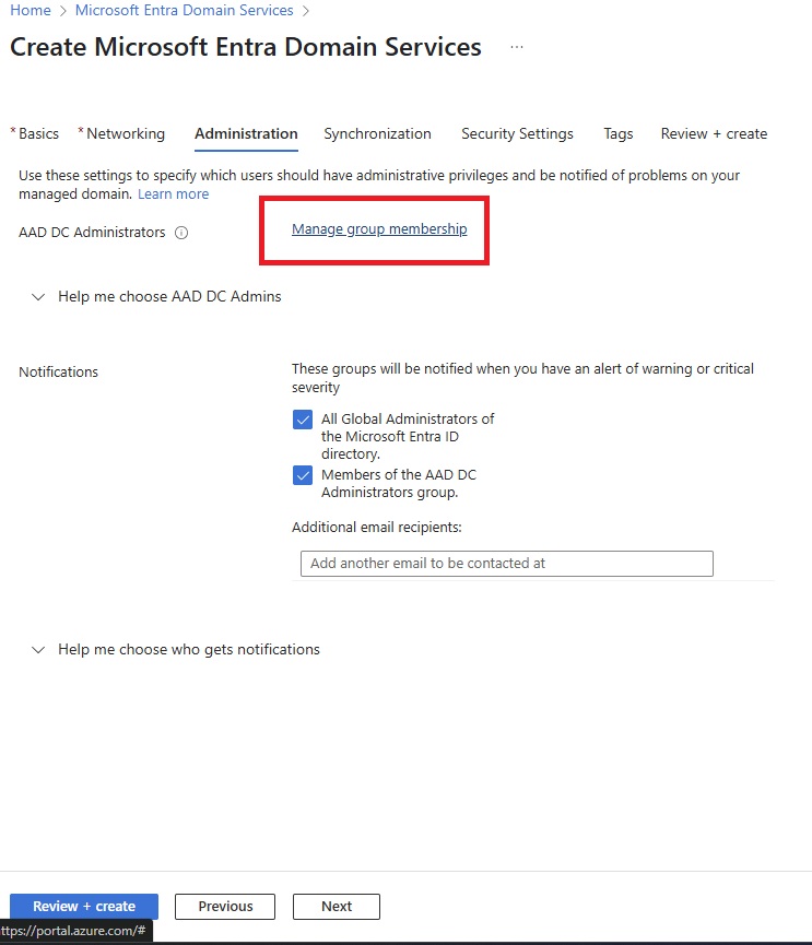 AAD DC Administrators Manage group membership button does not work - Microsoft Q&A