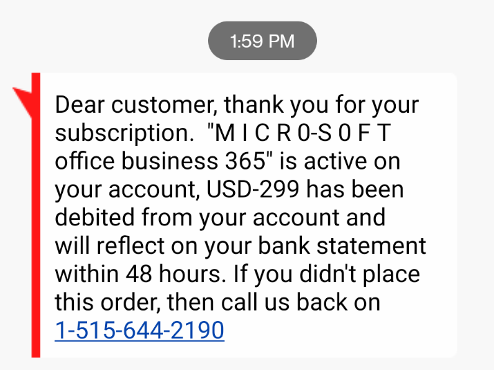 Microsoft text asking for $299 for Microsoft365 - Microsoft Q&A