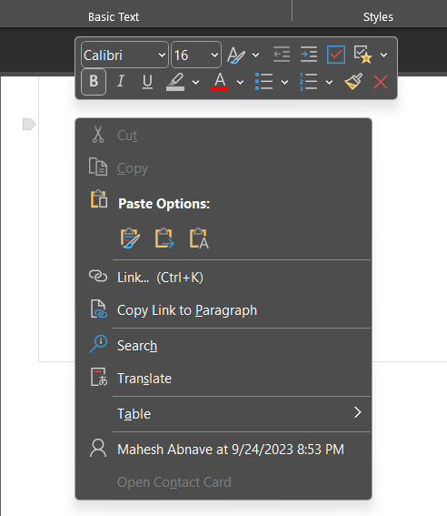 Paste As Text option not present in OneNote of Office 365 - Microsoft Q&A