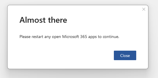 Office365 New "Update License" Option Appears (asking credential ...