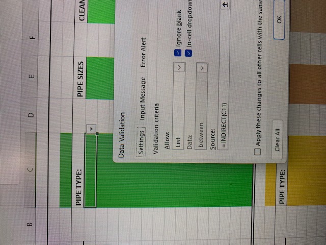 why does my indirect function not work when I change or add a new column for that column ...