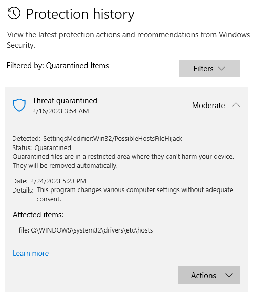 This is why windows defender sucks - Microsoft Q&A