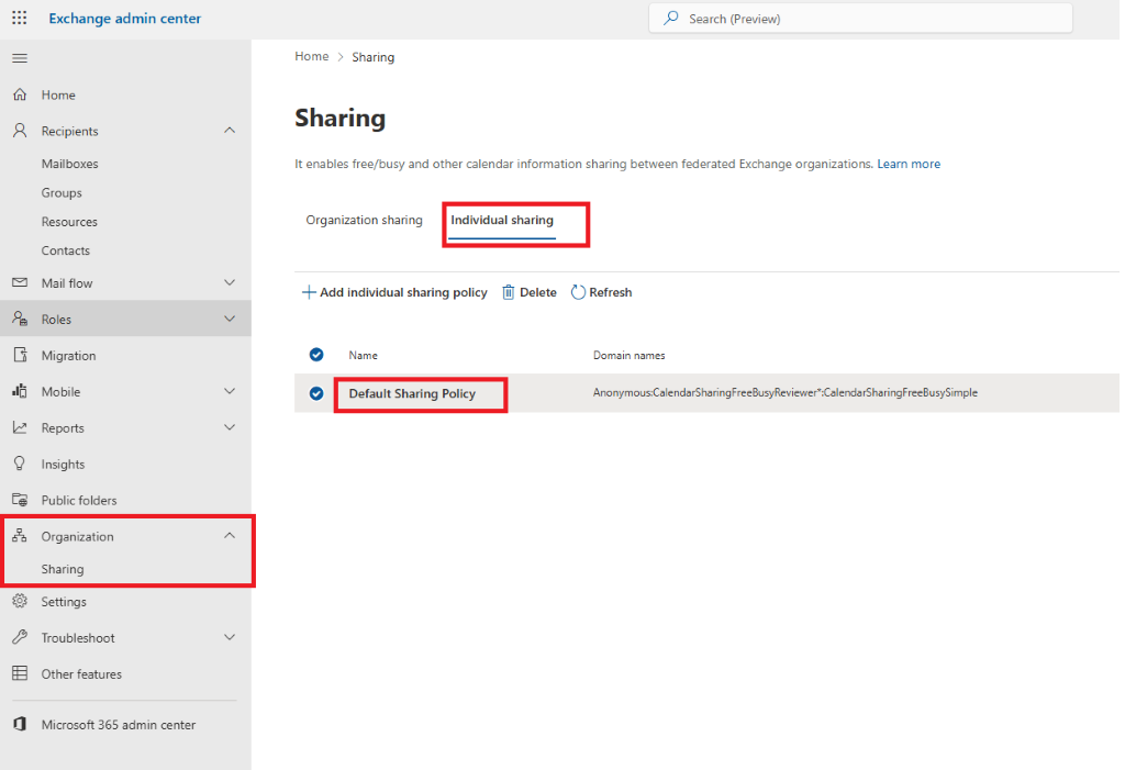 calendar sharing across organizations where the external user initially sees your calendar, but ...