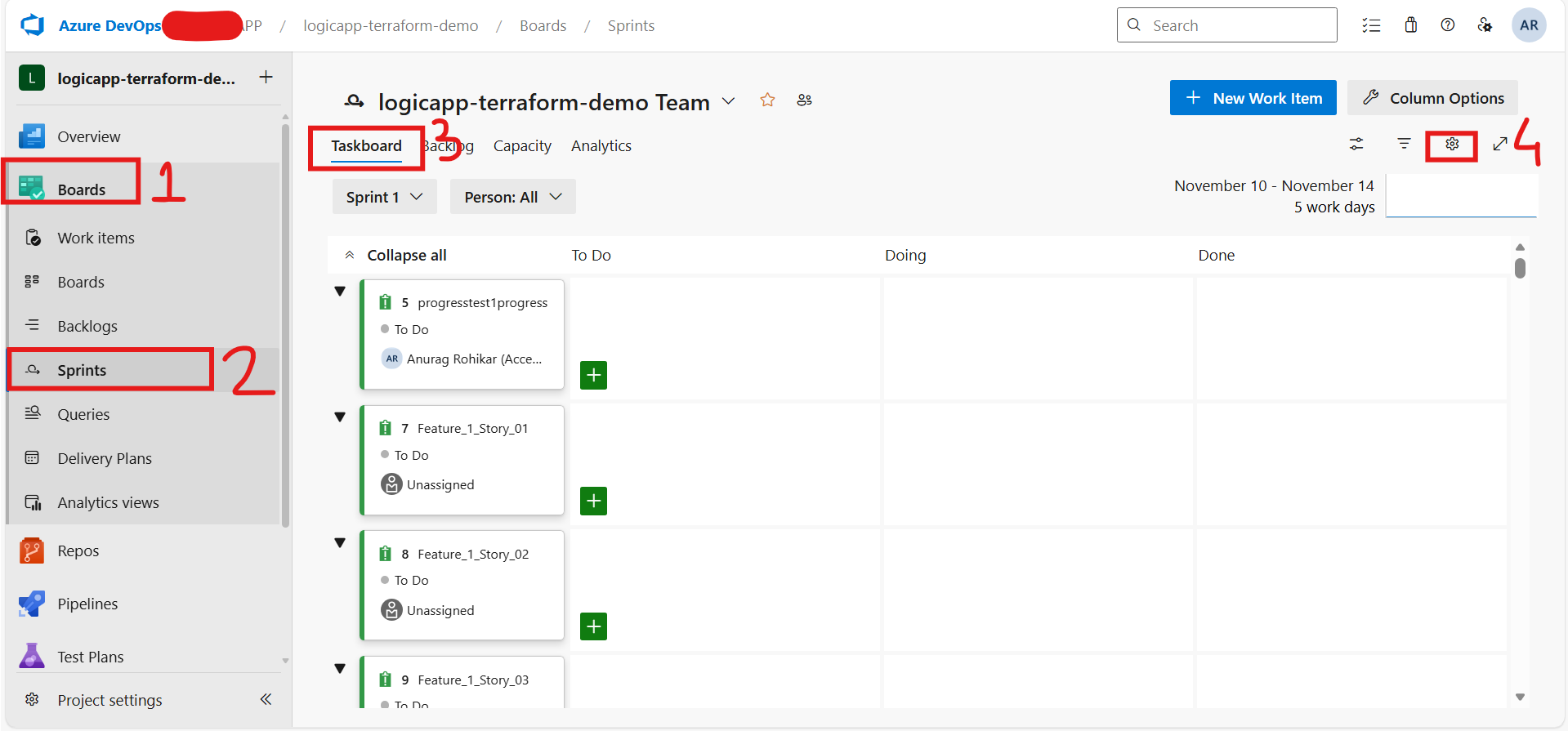 Can I set up a sprint board to display the parent of user stories ...