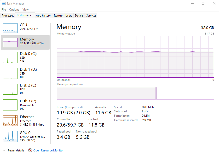 Extremely high memory usage while doing next to nothing - Microsoft Q&A