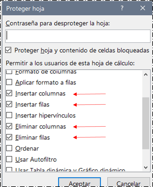 NO PUEDO INSERTAT FILAS NI COLUMNAS EN NINGUNA PESTAÑA DE UNA HOJA DE ...