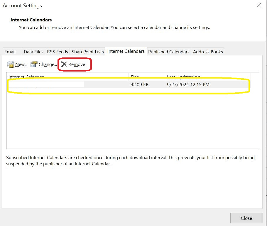 How to delete an internet calendar that has merged itself onto my ...