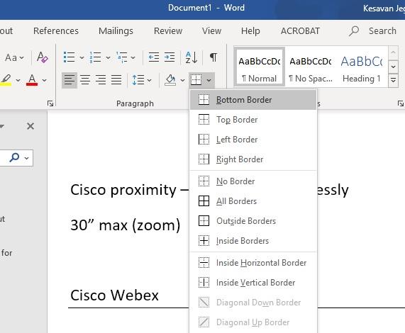 Formatting changes on horizontal lines reverting to default after ...