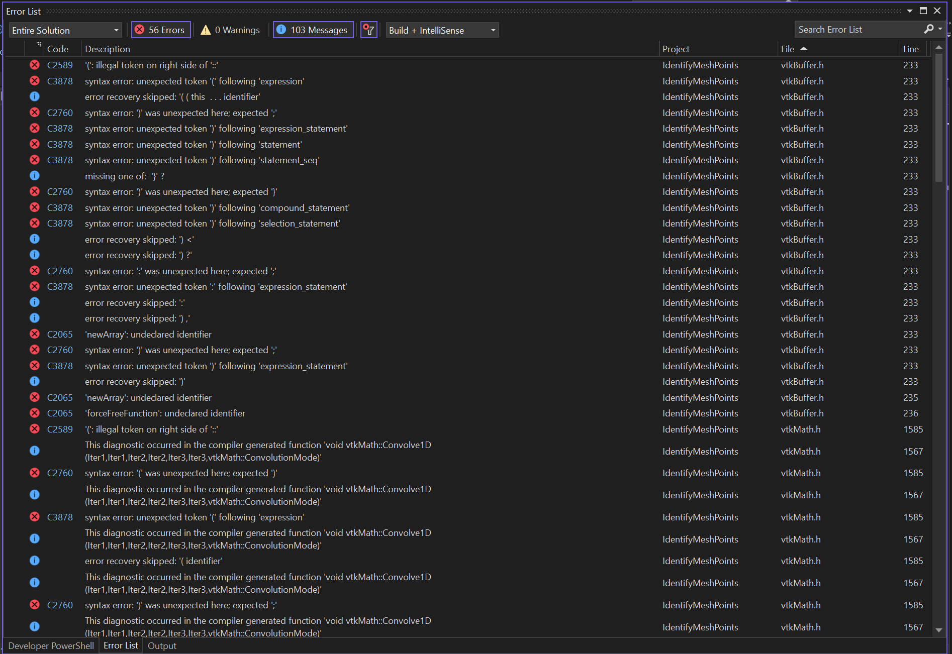 How to make Visual Studio resolve the VTK directives - Microsoft Q&A