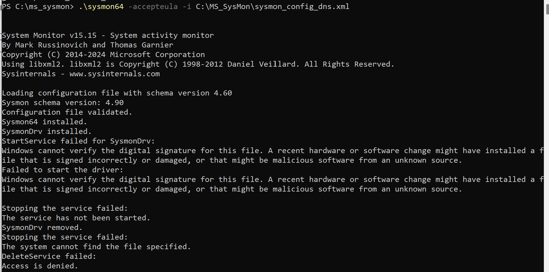 Sysmon not installing - Microsoft Q&A