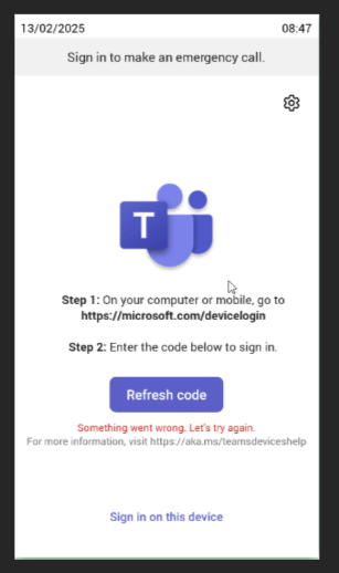 Poly Phone CCX / Teams Sign-in Code - Microsoft Q&A
