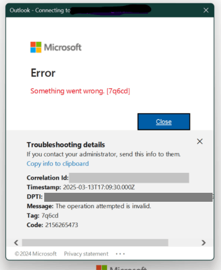 New outlook for windows 11 will not allow me to view more than 1 event ...