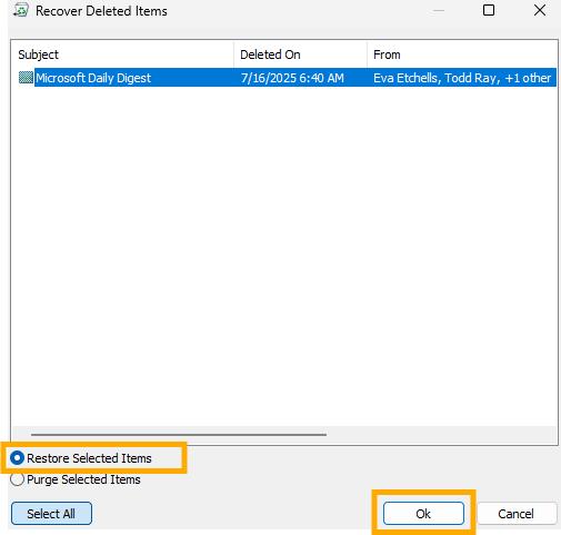 how to recover items deleted from Sent folder - Microsoft Q&A