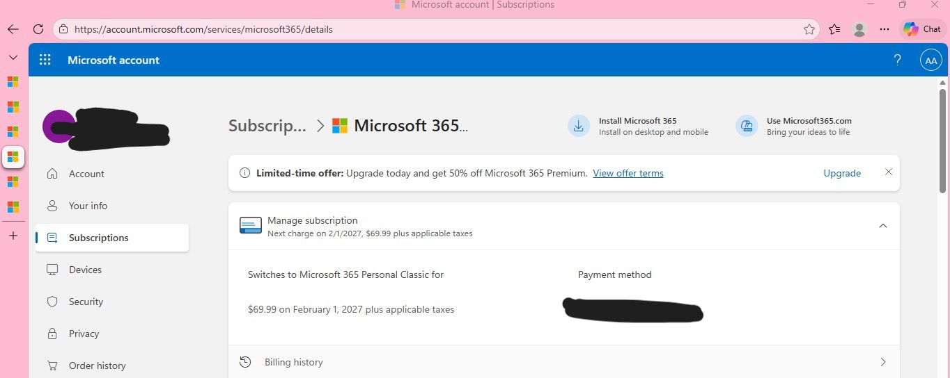 my subscription is $69.99 so why am i being charged $99.99 - Microsoft Q&A