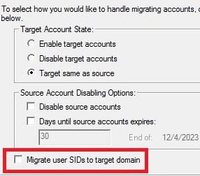 Add SIDHistory to account post migration - Microsoft Q&A