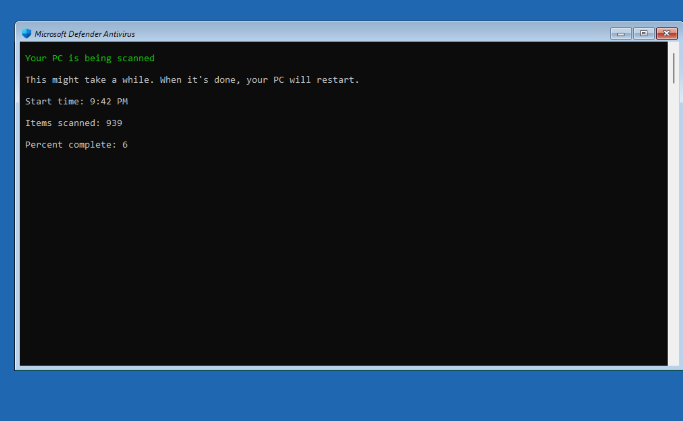 please help before oct 14, windows defender offline not loading ...