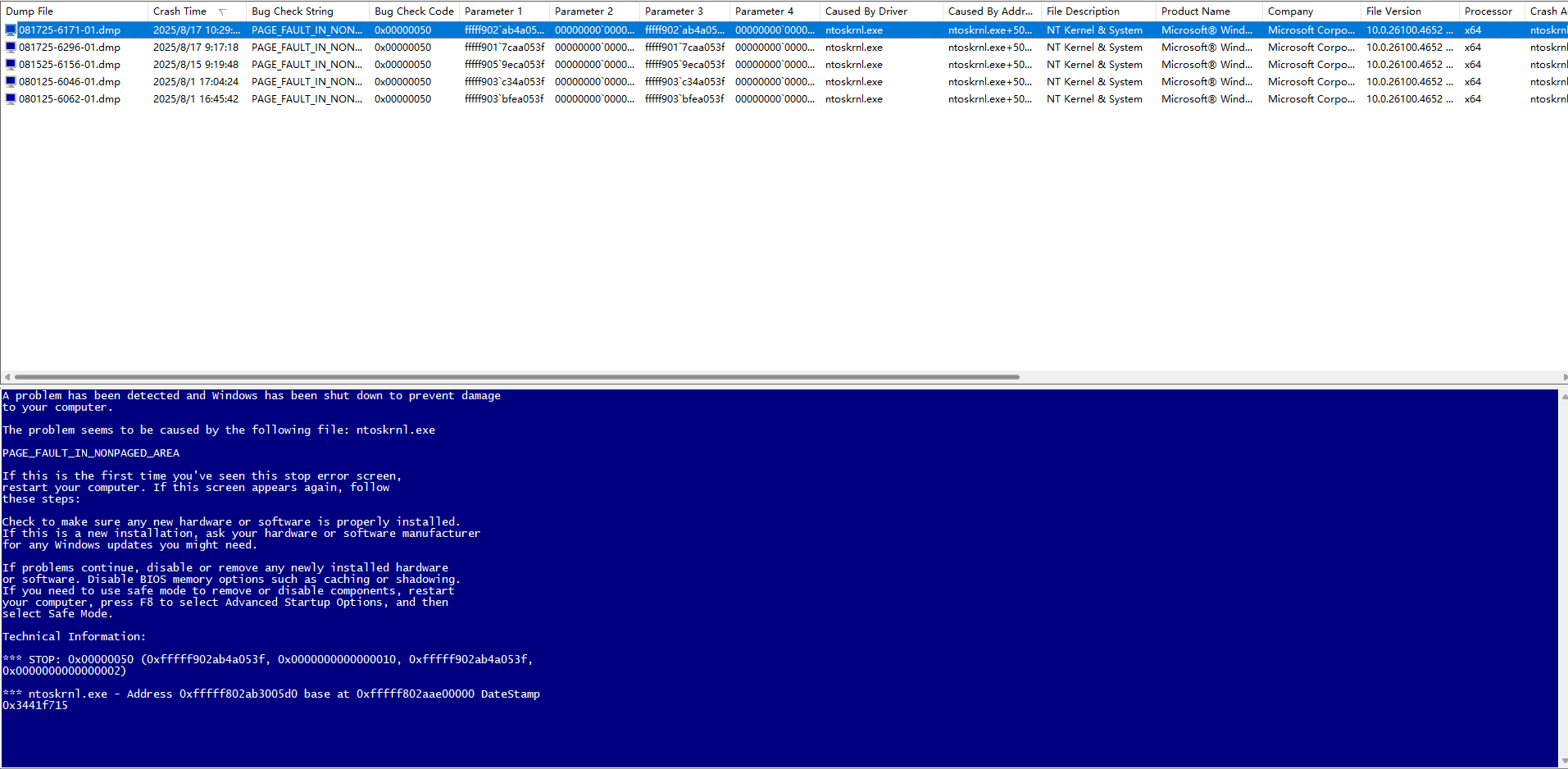 windows11偶尔开机的时候会蓝屏，报STOP: 0x00000050，重启几次又可以正常开起来。 - Microsoft Q&A