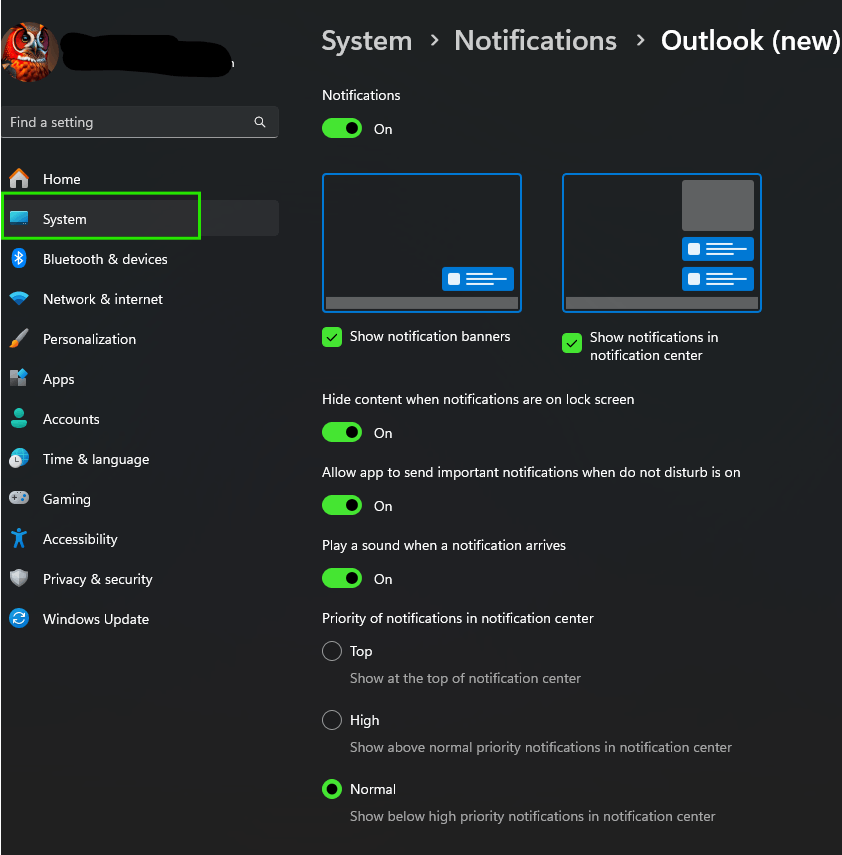 New Outlook Notification Layout - Microsoft Q&A