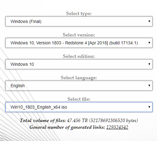 I want to download windows 10 from https://tb.rg-adguard.net/public.php ...