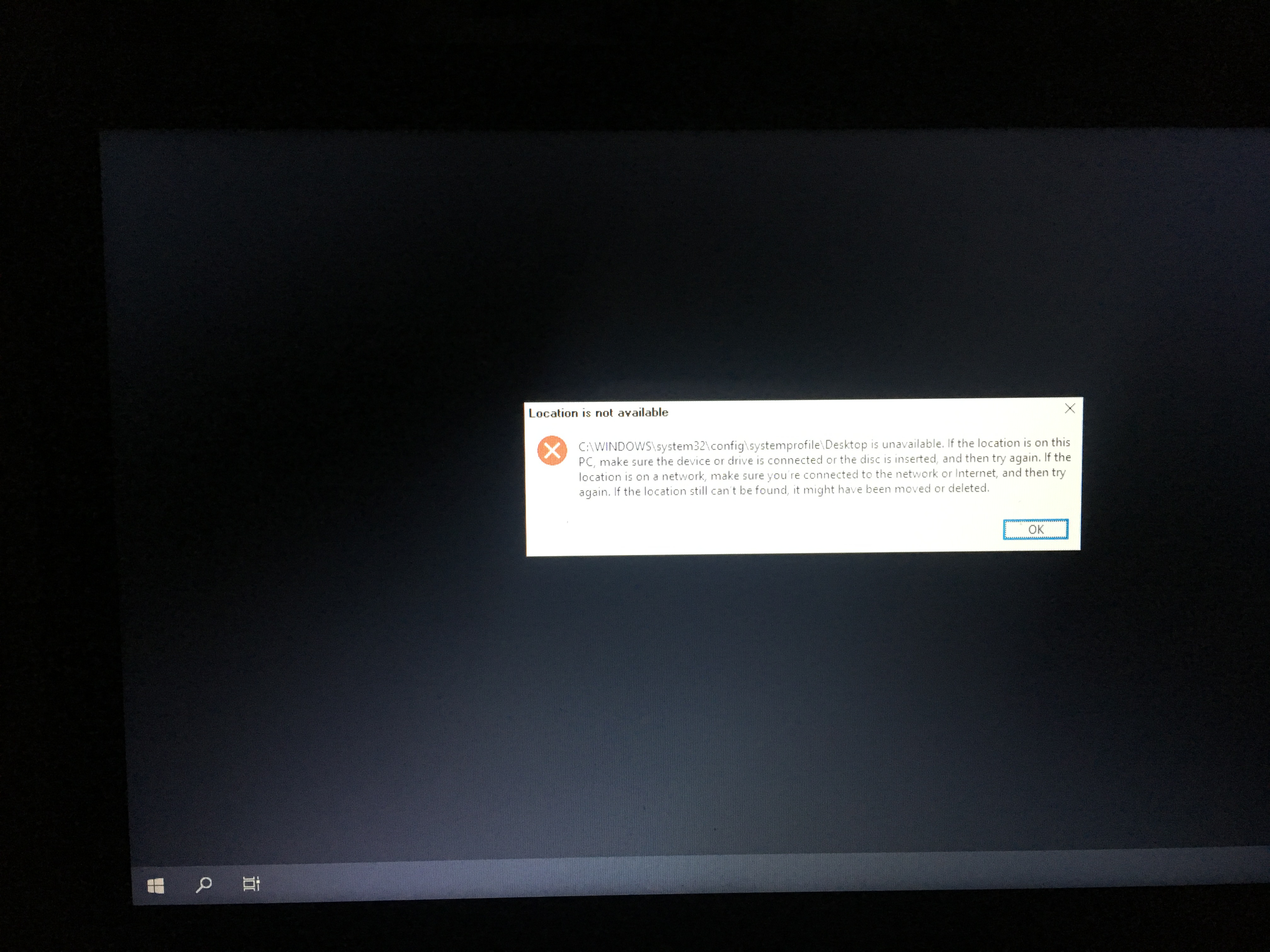 Windows 10- Location not found - Microsoft Q&A
