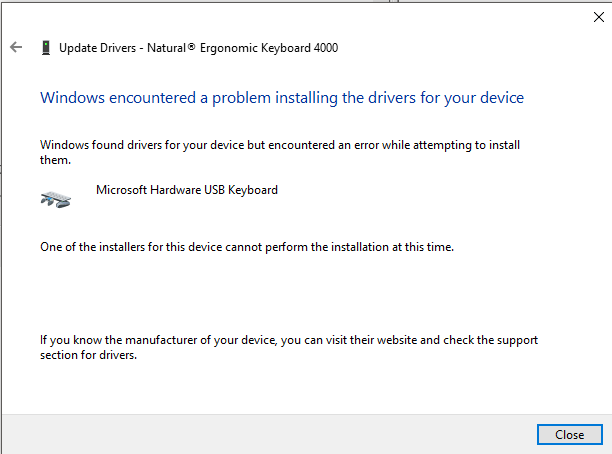 Microsoft Natural Ergonomic Keyboard 4000: keyboard does not work and ...
