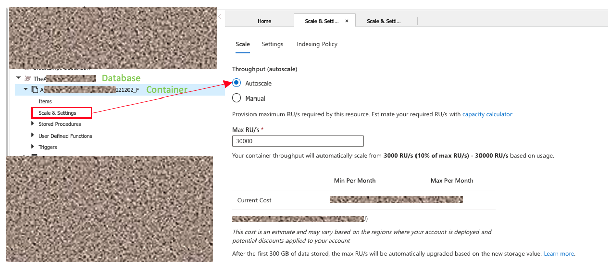 How to change the cosmsdb throughput manual to auto-scale using ADF - Microsoft Q&A
