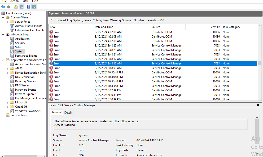 WINDOWS SERVER 2019 giving error message when trying to connect to any ...