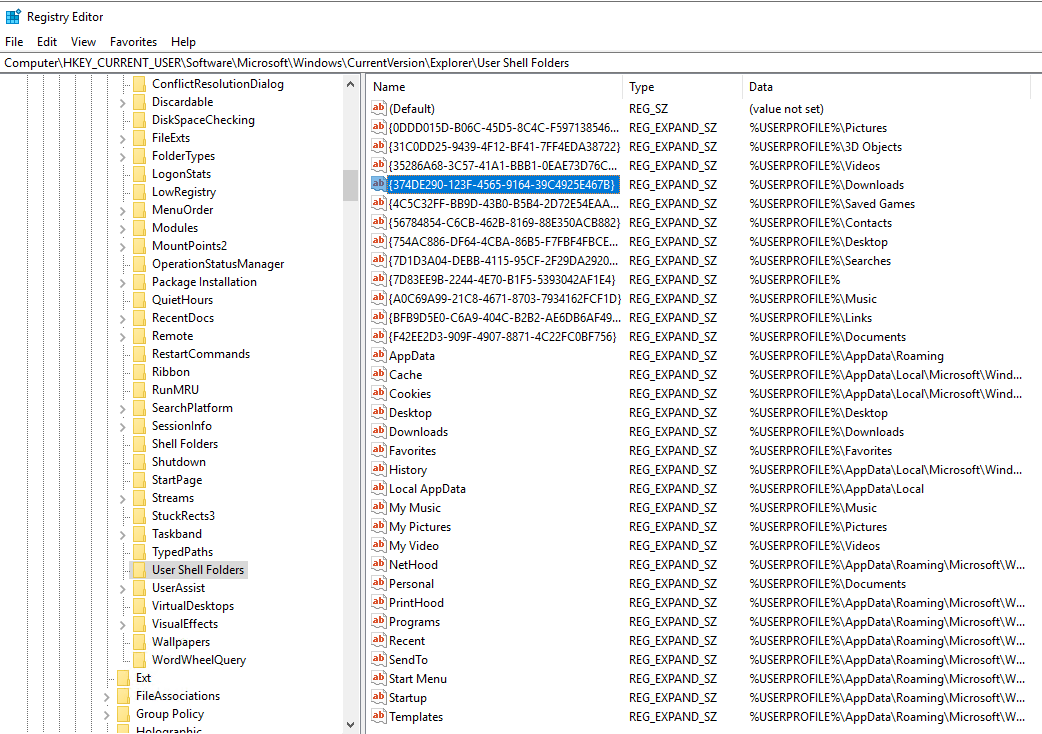 How to fix broken folder settings (accidentally merged Downloads and Users/username folder ...