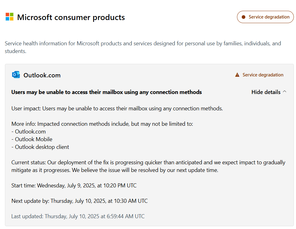 Outlook Something went wrong Error - Microsoft Q&A