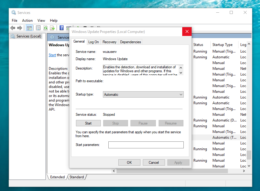 wuauserv not running - Microsoft Q&A