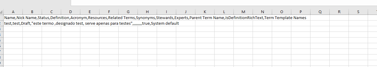 How to import a quoted csv file into Purview's glossary? - Microsoft Q&A