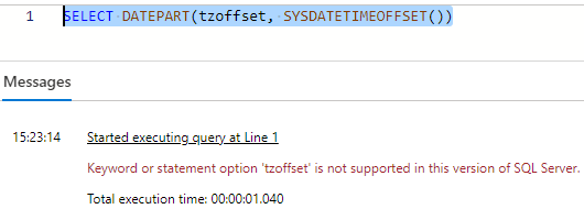 Is the 'tzoffset' function no longer compatible within Synapse? - Microsoft Q&A