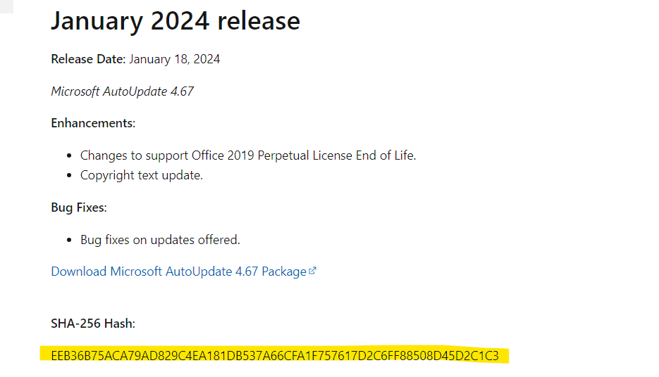 Where can I find the hash values of Microsoft packages? - Microsoft Q&A