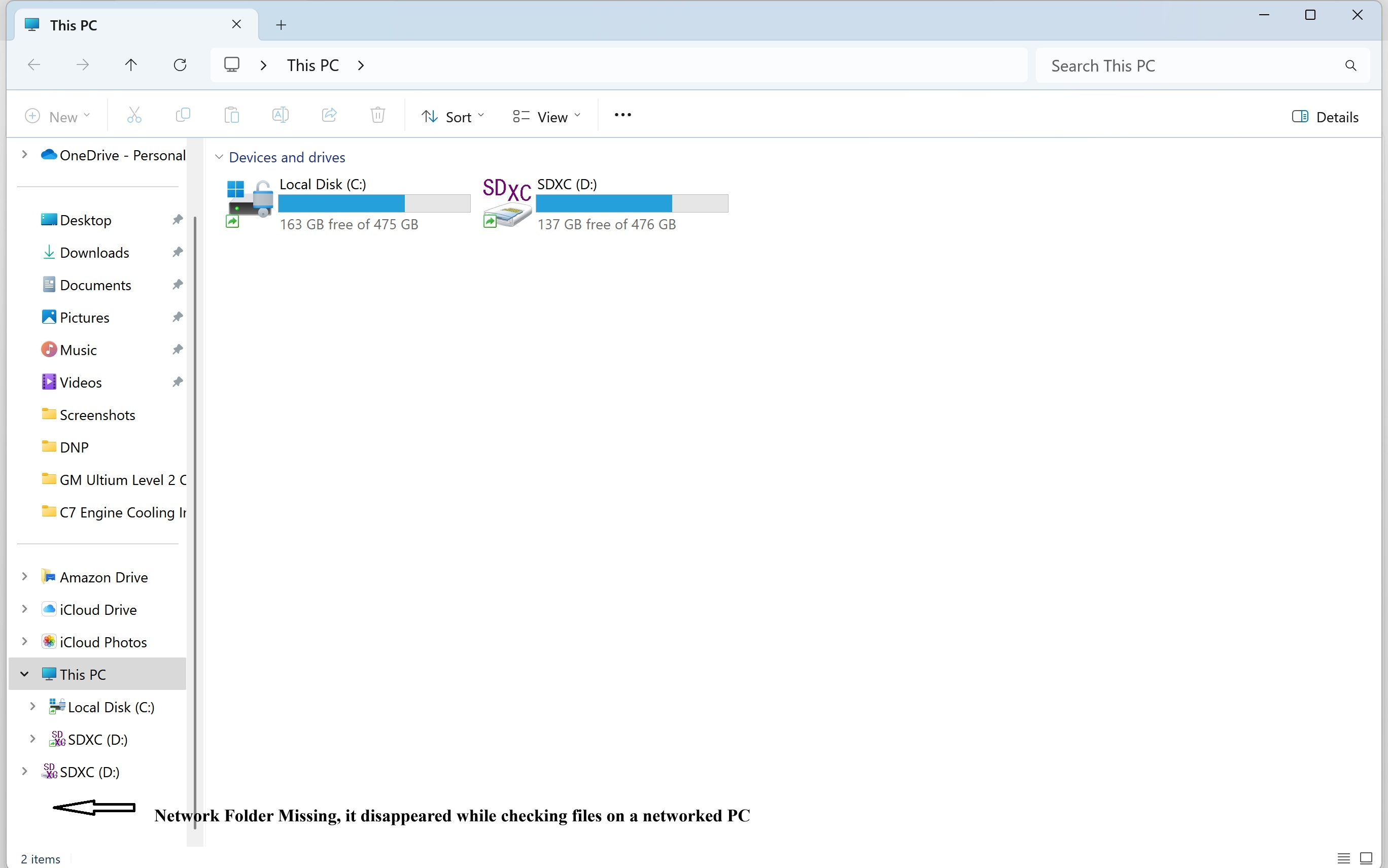 How do I recover the Network Folder that used to be in the Navigation ...