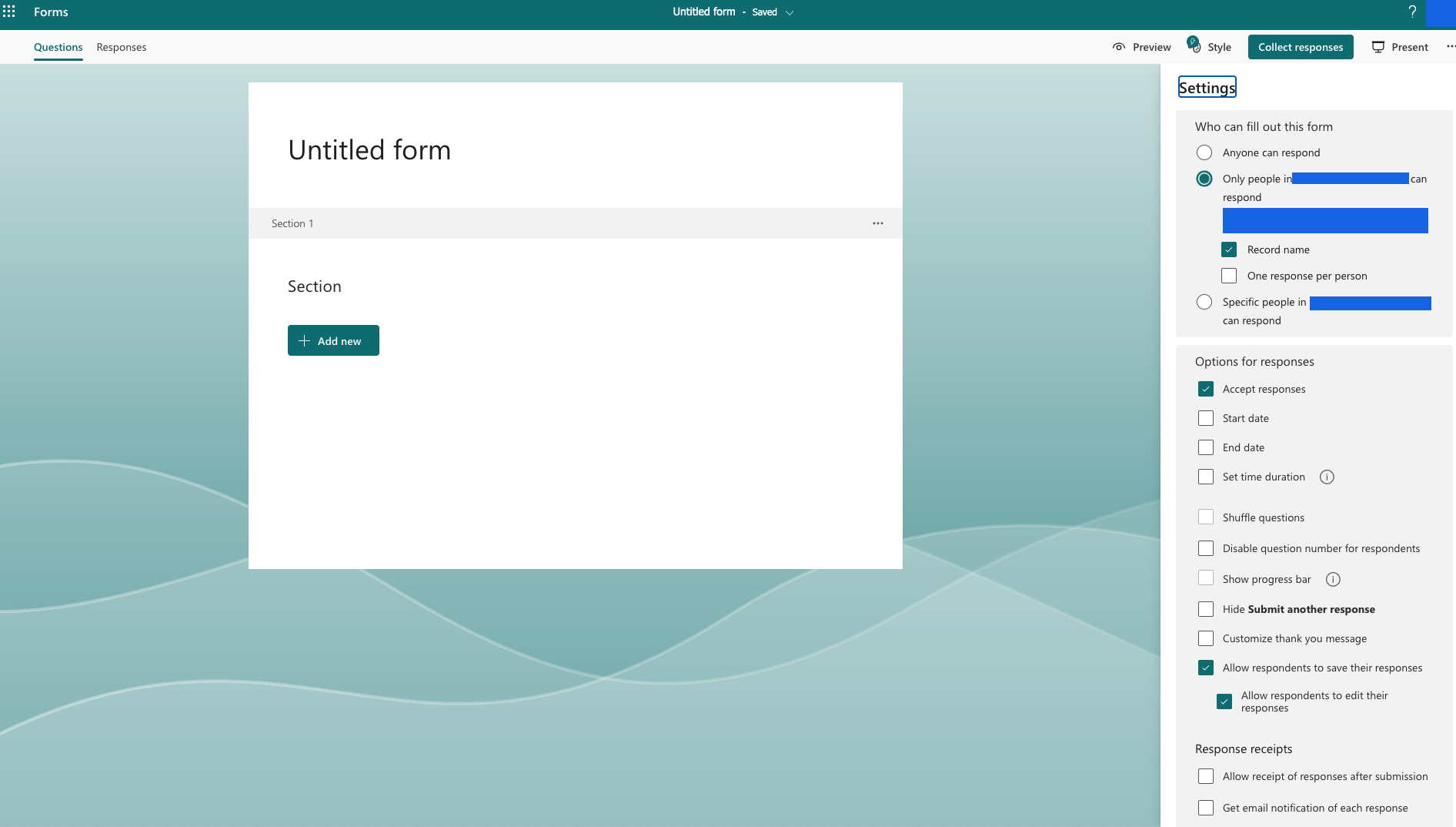 Repeating question/section on MS Forms - Microsoft Q&A