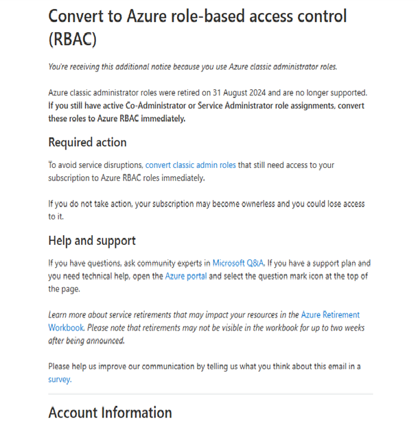 Convert to Azure role-base access control (RBAC) - Microsoft Q&A