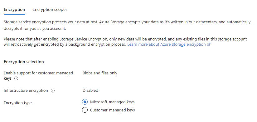 Problems with Infrastructure Encryption (Azure Storage) - Microsoft Q&A