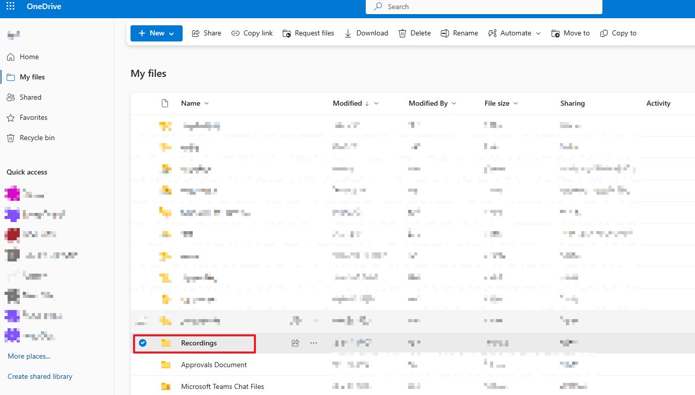 Accessing recordings of another v- - Microsoft Q&A