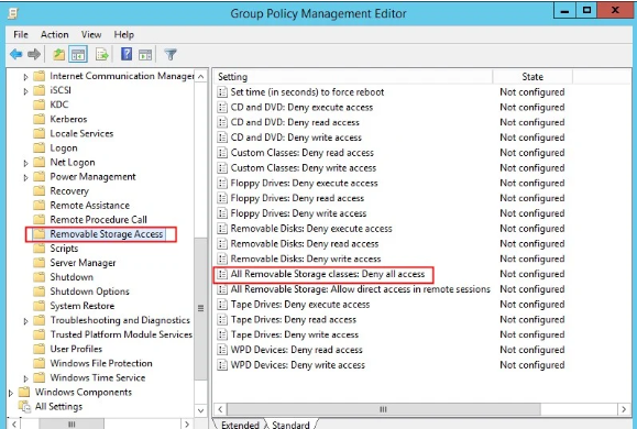 I want to setup USB restriction policy on azure portal for 2 users ...