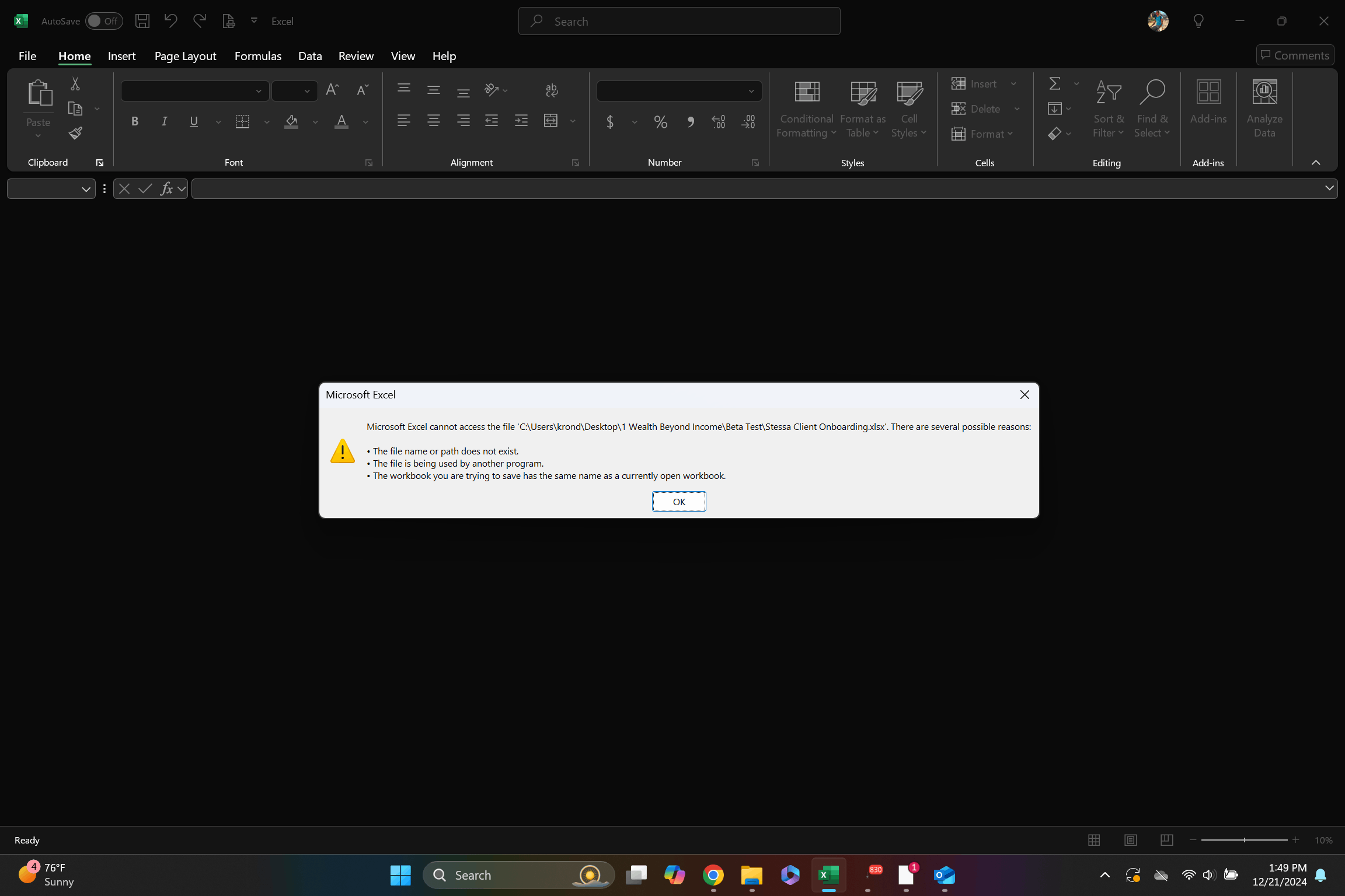 Cannot open Excel Files after transferring to a new computre ...