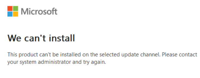 I can not install office - Microsoft Q&A