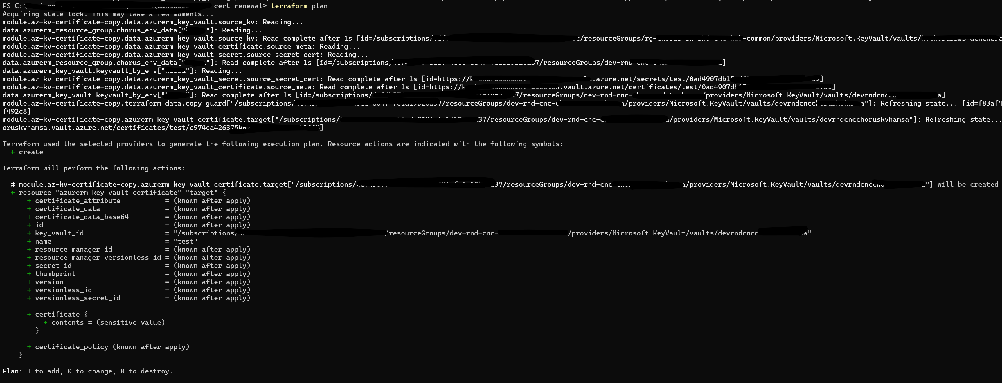 Terraform azure keyvault cert copy from another keyvault fails after ...