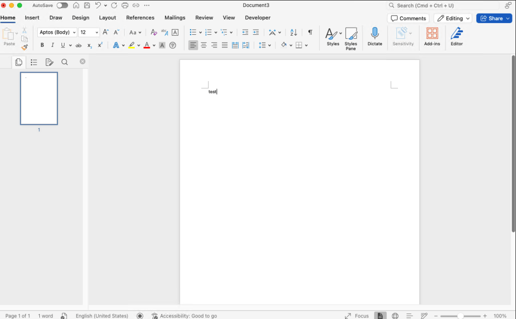Interface color changes when Word is in full screen (Word for Mac ...