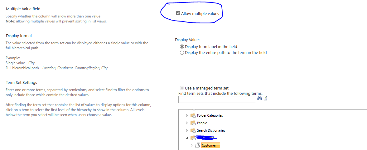 why our Managed Metadata site column do not have any Managed Property ...