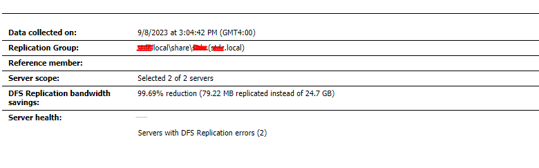 Discrepancy in File Sizes between DFSR members - Microsoft Q&A