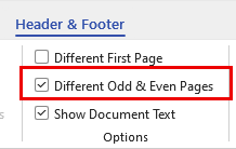 Headers on opposite sides, Microsoft 365 Word? - Microsoft Q&A